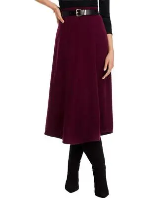 Bloomingdale'S C By Bloomingdale's Cashmere Midi Skirt Heather Burgundy