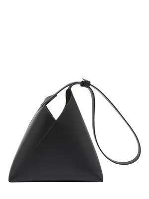 MAISON MARGIELA MM6 Maison Margiela Fortune Cookie Leather Shoulder Bag Black