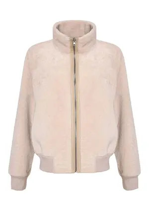 Gorski Reversible Shearling Bomber Jacket - Cream