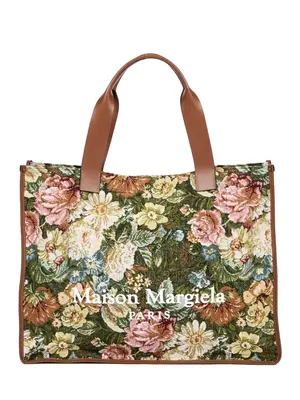 MAISON MARGIELA Floral-print Tote Bag - Green