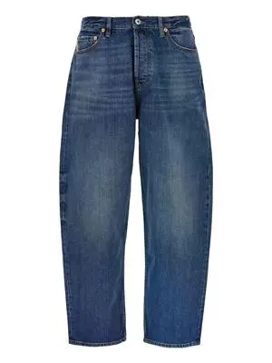 Valentino Garavani Logo-patch Loose-fit Jeans - Blue