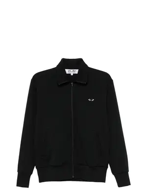 Play Comme Des Garcon Heart-print Track Jacket - Black