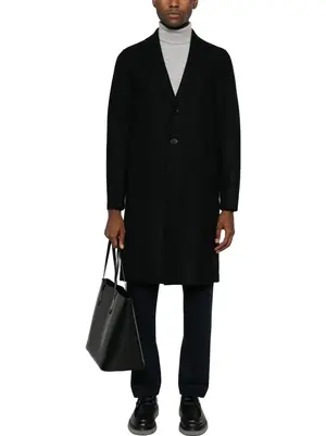 Harris Wharf London Cashmere Pea Coat - Black