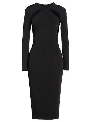 PINKO PINKO Midi Bodycon Dress In Black Viscose, Polyamide, And Elastane