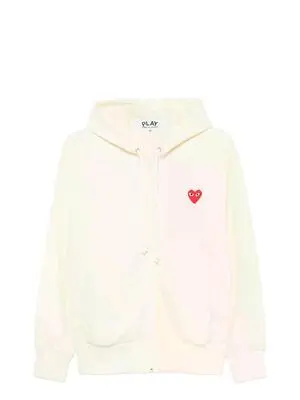 Play Comme Des Garcon Comme Des Garçons Play Heart-appliqué Hoodie Yellow