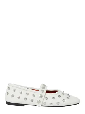 Stella McCartney Stud-embellished Ballerinas - White