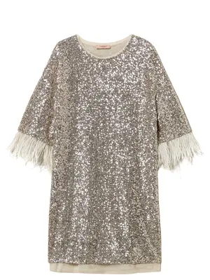 TWINSET Sequin-embellished Minidress - Gold