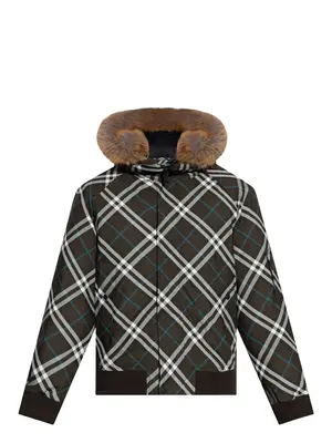 Burberry Checked Padded Jacket - Brown