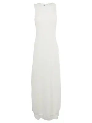 TOTEME Layered Fine-knit Maxi Dress - White