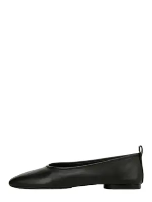 Vince Vivian Leather Ballet Flat Black