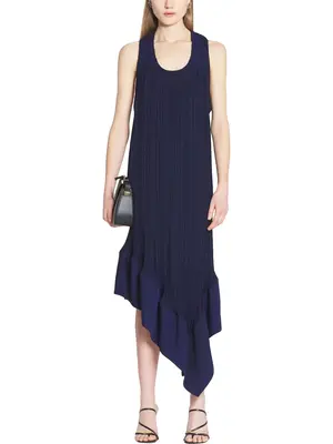 LANVIN Pleated Midi Dress - Blue