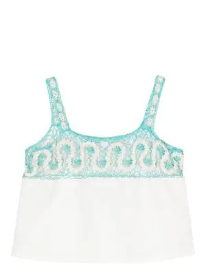 BODE Ripple Lace Tank Top - White