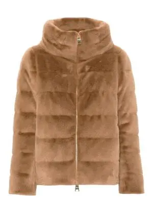 Herno Faux-fur Jacket - Brown