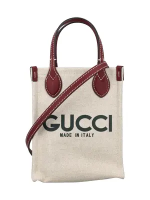 Gucci Logo-print Tote Bag - Neutrals