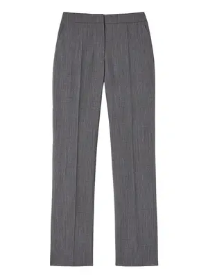 JIL SANDER Wool Tailored Trousers - Grey