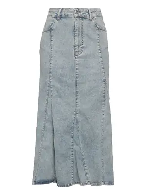 Maje Denim Flared Skirt - Blue