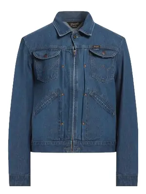 SANDRO X WRANGLER Denim Trucker Jacket - Blue