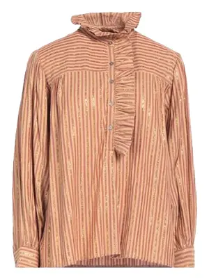 Antik Batik Ruched Striped Top - Beige