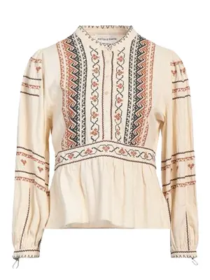 Antik Batik Embroidered Blouse - Beige