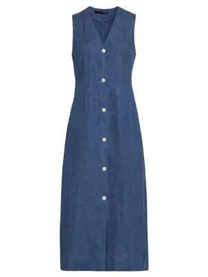 Jenni Kayne Callan Linen Midi-dress - Chambray