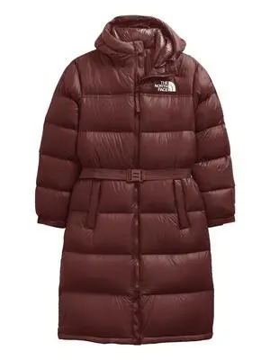 The North Face Nuptse Belted Long Parka - Dark Oak