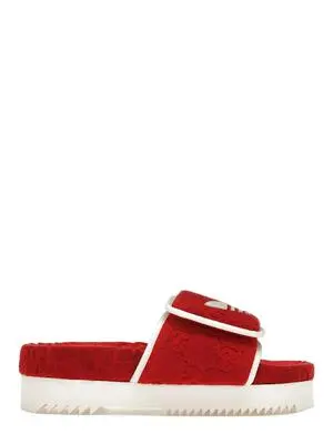 Gucci Adidas X Monogram Slides - Red