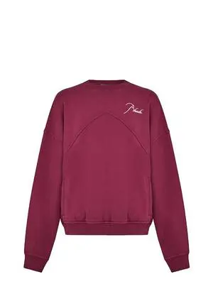Rhude Logo Signature Paneled Sweatshirt - Bordeaux