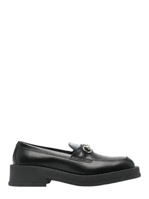 Gucci Chunky Leather Loafer With Horsebit - Black