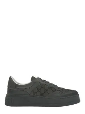 GUCCI Lace Up Sneaker With GG Monogram