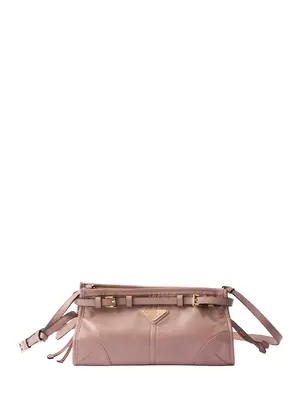 Prada Small Leather Shoulder Bag - Lily-of-the-valley