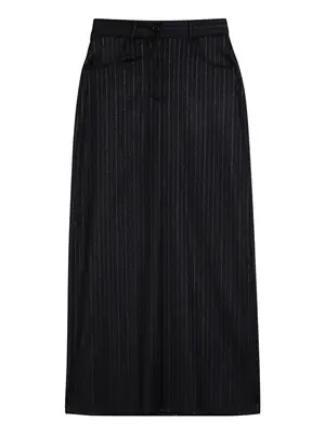 DEPARTMENT 5 Pinstripe Wool Blend Skirt - Grey