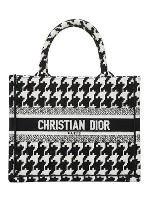 Dior Christian Dior Houndstooth Book Tote Small Black
