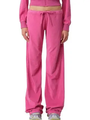 Balenciaga Balenciaga Pink Velour Wide-Leg Pants Pink