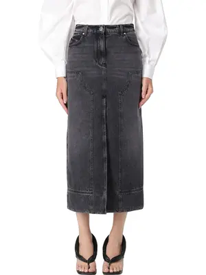 Pinko Denim Midi Skirt - Grey