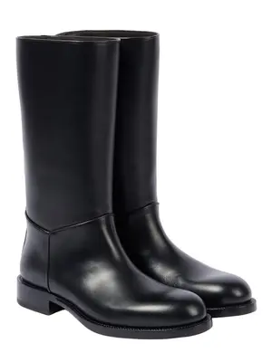 THE ROW Nobilis Leather Knee-high Boots - Black