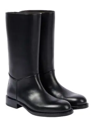 THE ROW Nobilis Leather Knee-high Boots - Black