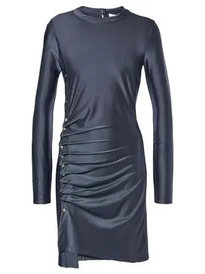Rabanne Gathered Jersey Minidress - Grey