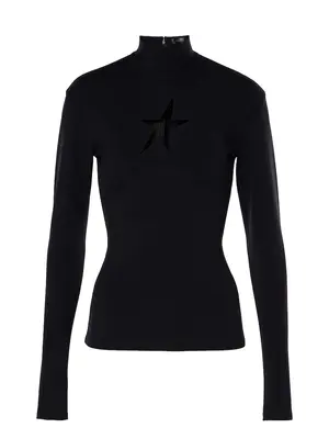 MUGLER Cutout Top - Black