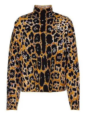 ALAÏA Alaïa Leopard Jacquard Sweater