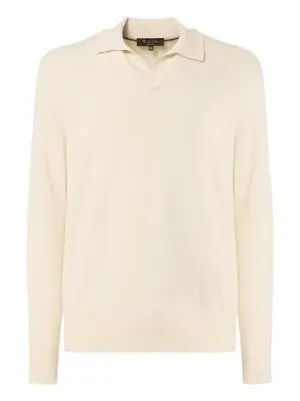 Loro Piana Wool Polo Sweater - Beige