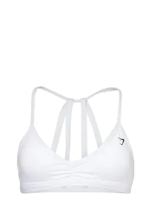 GYMSHARK Minimal Triangle-cup Stretch-woven Sports Bra - White