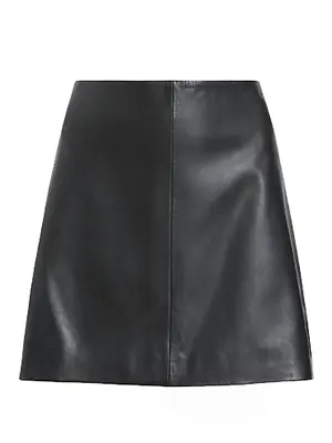 ALLSAINTS Renai Leather Mini Skirt - Black