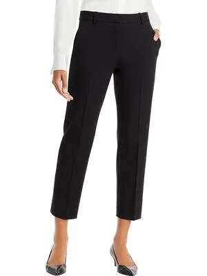Theory Treeca Wool-blend Cropped Pants Black