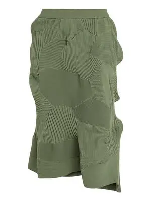 Issey Miyake Kone Kone Ribbed Knit Skirt - Black
