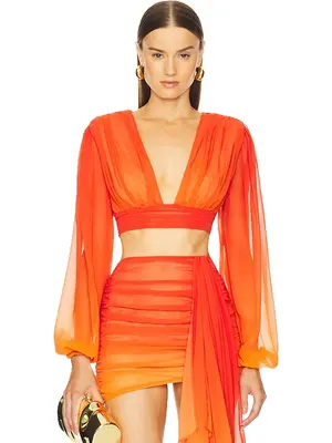 MICHAEL COSTELLO Adia Top - Red Ombre