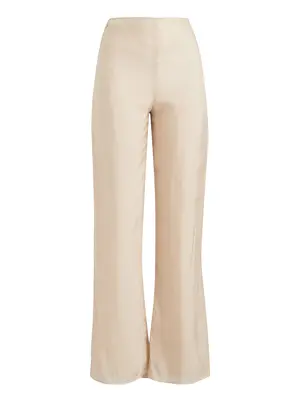 Acne Studios Cupro Straight-leg Pants - Beige
