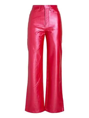 ROTATE BY BIRGER CHRISTENSEN Embossed Straight-leg Pants - Fuchsia