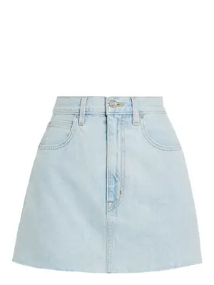 SLVRLAKE Flame Denim Mini Skirt - Light Denim