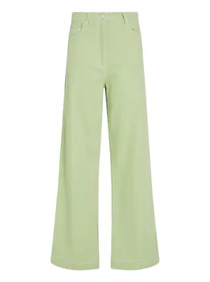 Remain Birger Christensen Lymma Striped Straight-leg Pants - Light Green
