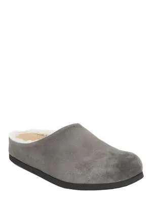 COMMON PROJECTS Suede And Shearling Clogs Dark Grey